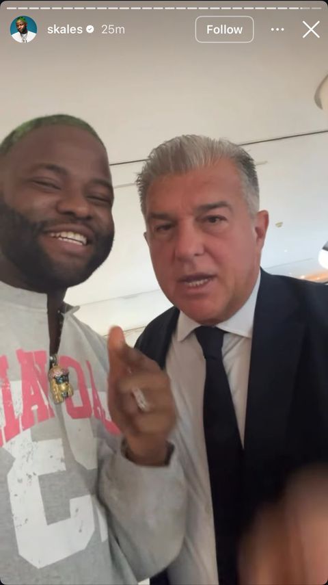 Oya shake body — Skales finally meets 17-year-old Lamine Yamal as ...