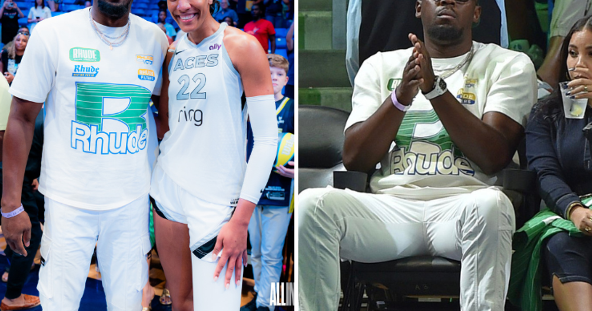 Usain Bolt and partner Kasi Bennett pull up for Dallas Wings vs Aces ...