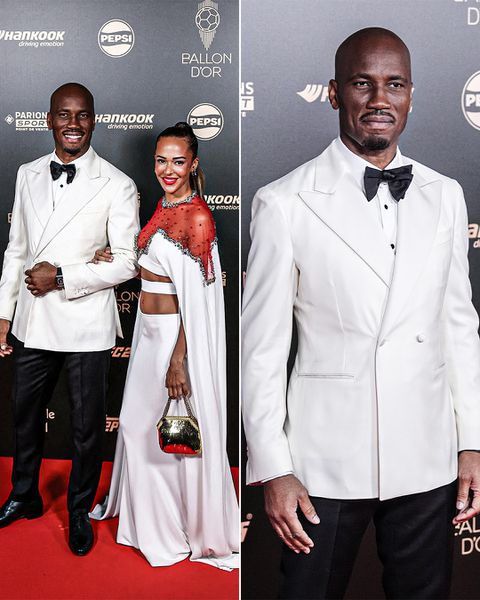 Ademola Lookman, Didier Drogba and Rowen Williams at 2024 Ballon d'Or ...