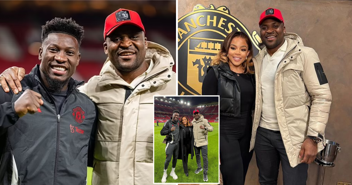 Cameroon connection as Francis Ngannou poses with Andre Onana and his ...