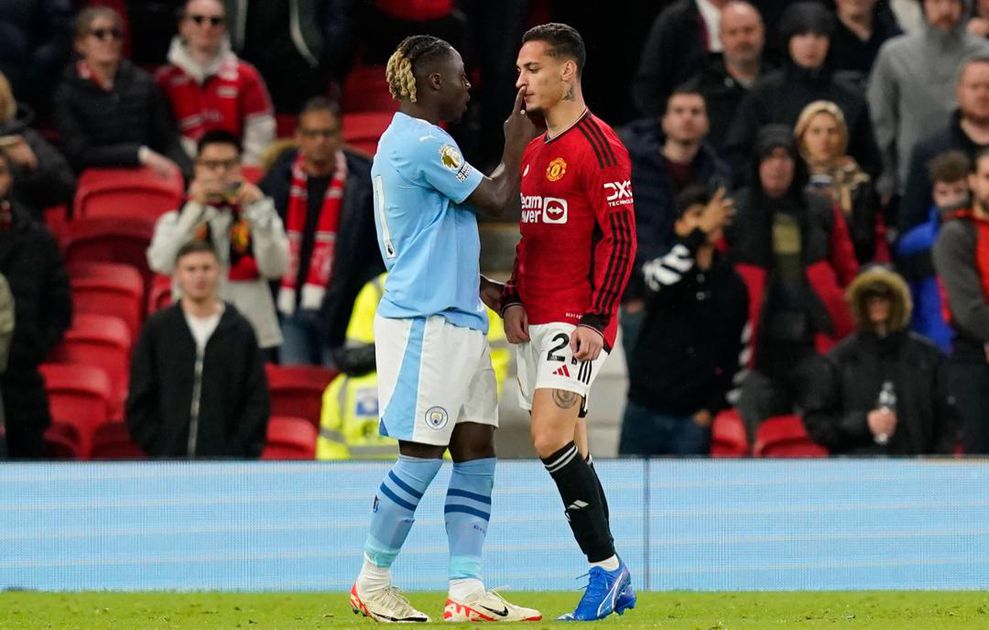 Doku taunts Antony following heated clash in Manchester Derby | Pulse ...