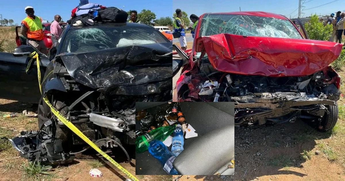 Shock as South African footballer flees after causing car crash that ...