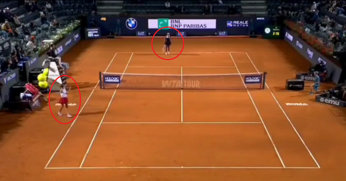 Bizarna scena na meču Koko Gof - Ćinven Dženg u Rimu /VIDEO/ | Sportal.rs