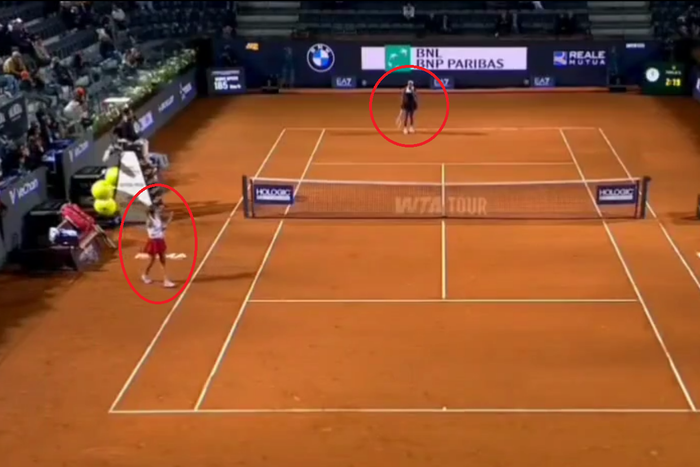 Bizarna scena na meču Koko Gof - Ćinven Dženg u Rimu /VIDEO/ | Sportal.rs