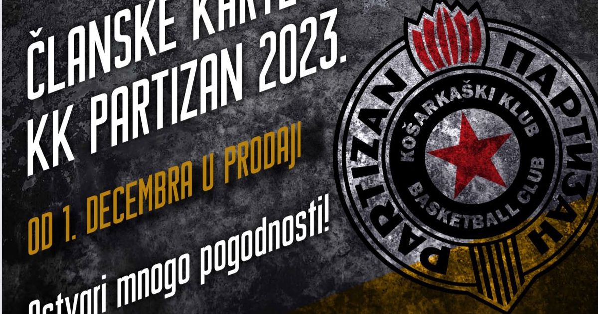 Članske karte KK Partizan u prodaji od 1. decembra: Dodatne pogodnosti za navijače crno-belih ...