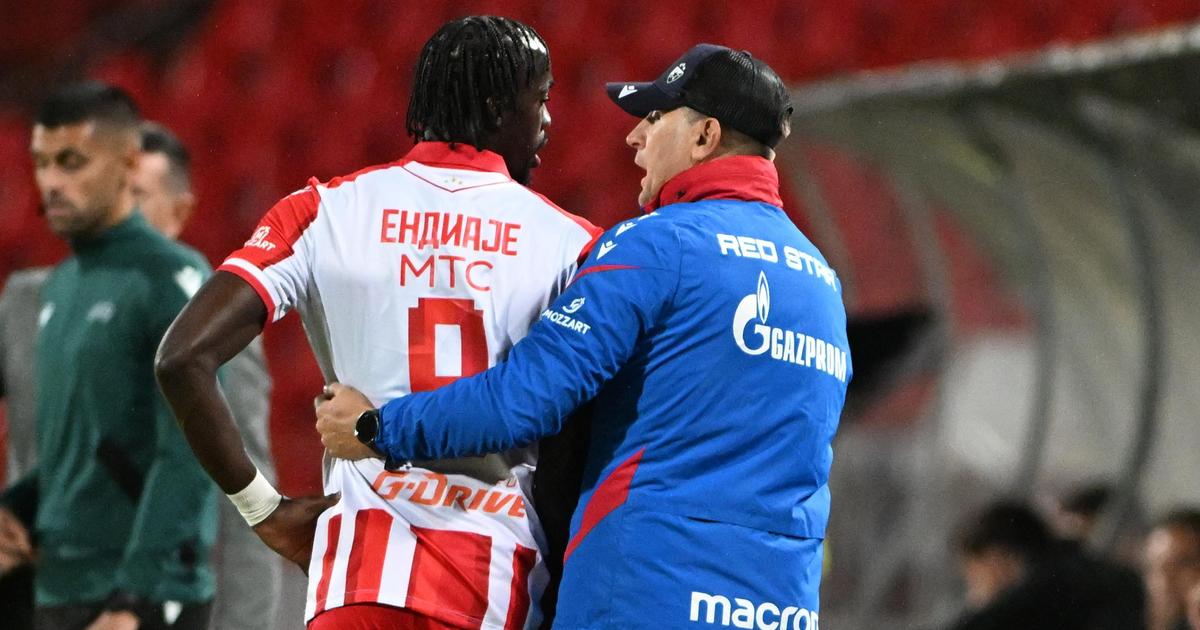 Šerif Ndiaje u zagrljaju sa Vladanom Milojevićem pred meć Zvezda ...