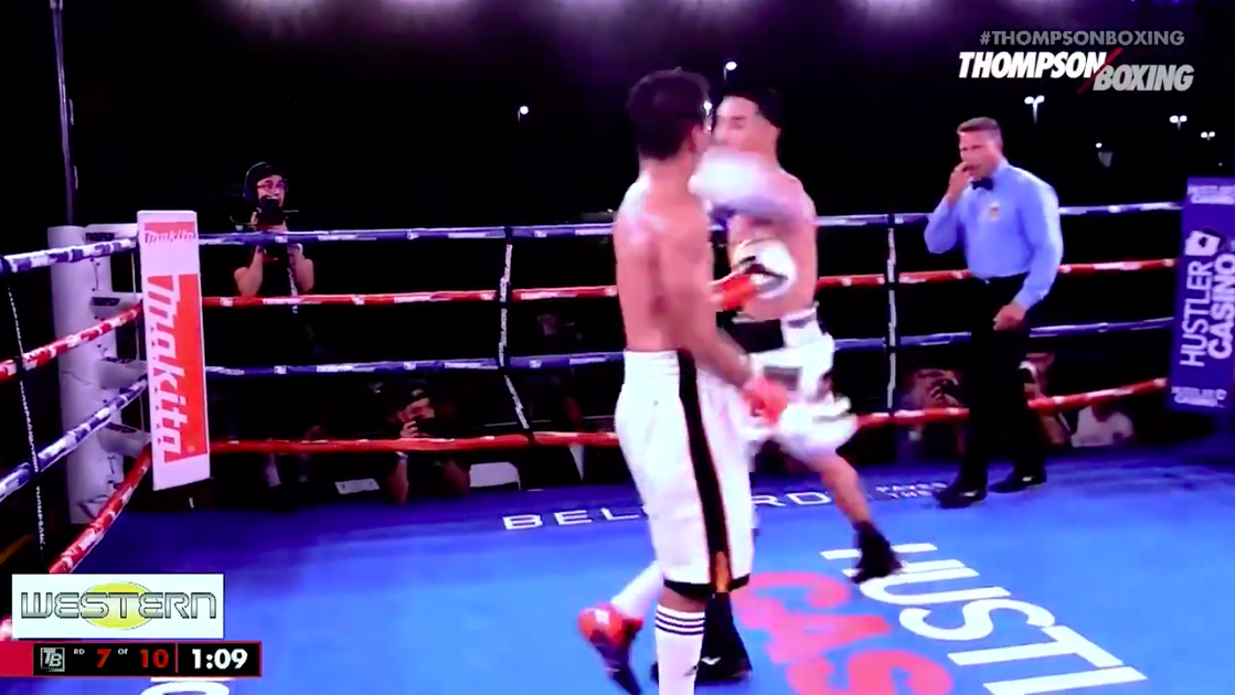 🎥 | Zien! Bokser Torres is zeurende Baez zat: harde KO na slimmigheidje ...