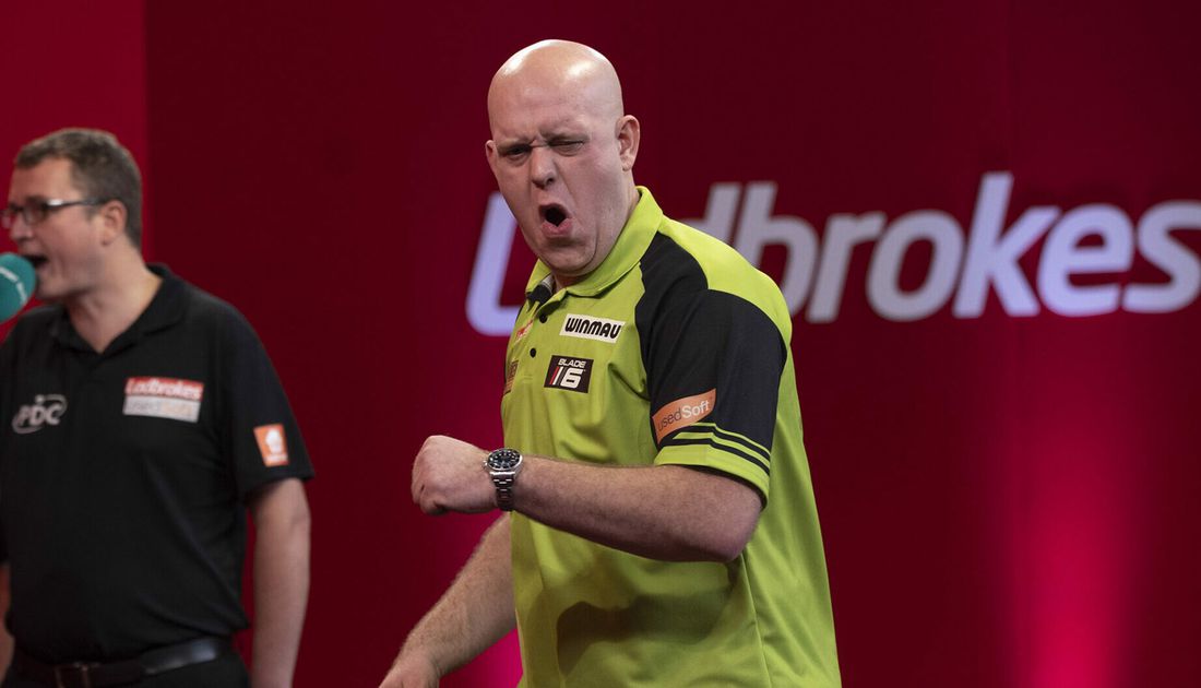 Michael van Gerwen heeft geen kind aan landgenoot in 1e ronde van PC ...