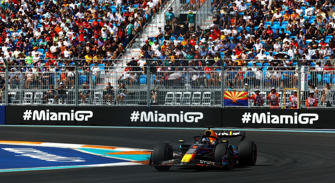 Yes! Max Verstappen rijdt vanaf P9 iedereen aan gort in Miami ...