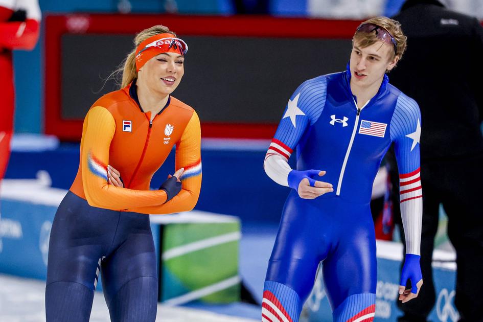 Jutta Leerdam zoekt Jordan Stolz op na rel op Winterspelen ...