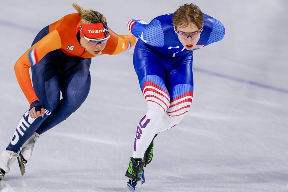 Foto's - Jutta Leerdam traint met Jordan Stolz in Milaan | Sportnieuws.nl
