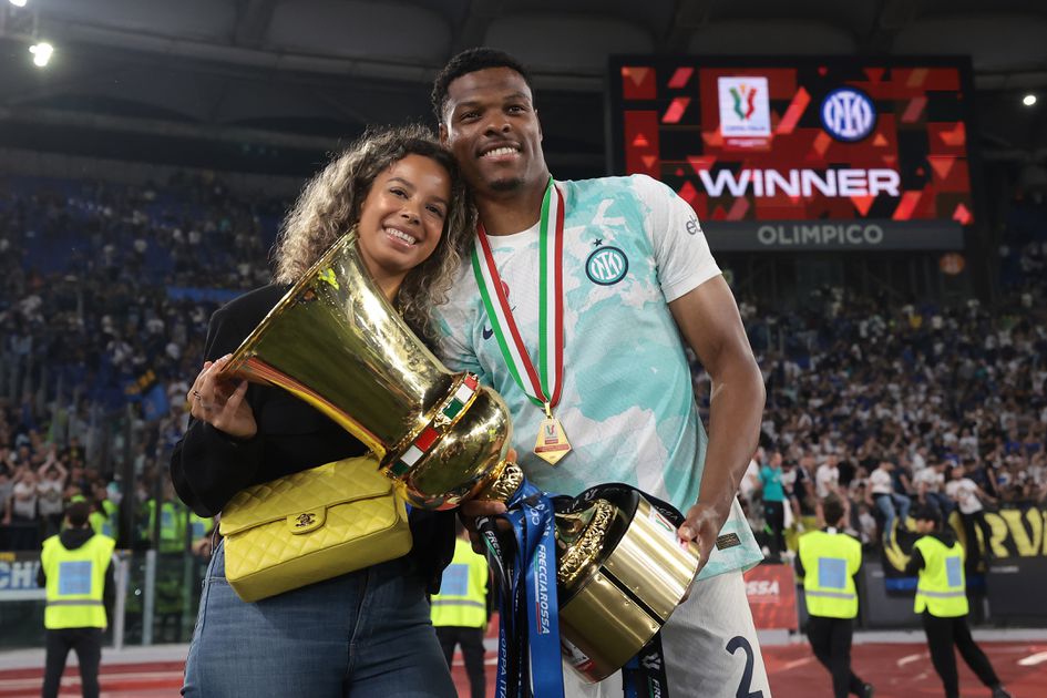 Dit is de vrouw van Denzel Dumfries en moeder van zijn kinderen: Jaimy ...