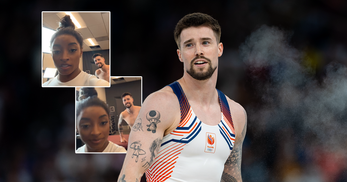Casimir Schmidt neemt tattoo met turnfenomeen Simone Biles, die viraal ...