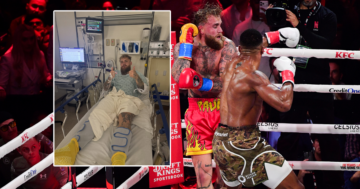 Jake Paul deelt update uit ziekenhuis na harde stoot van Anthony Joshua ...