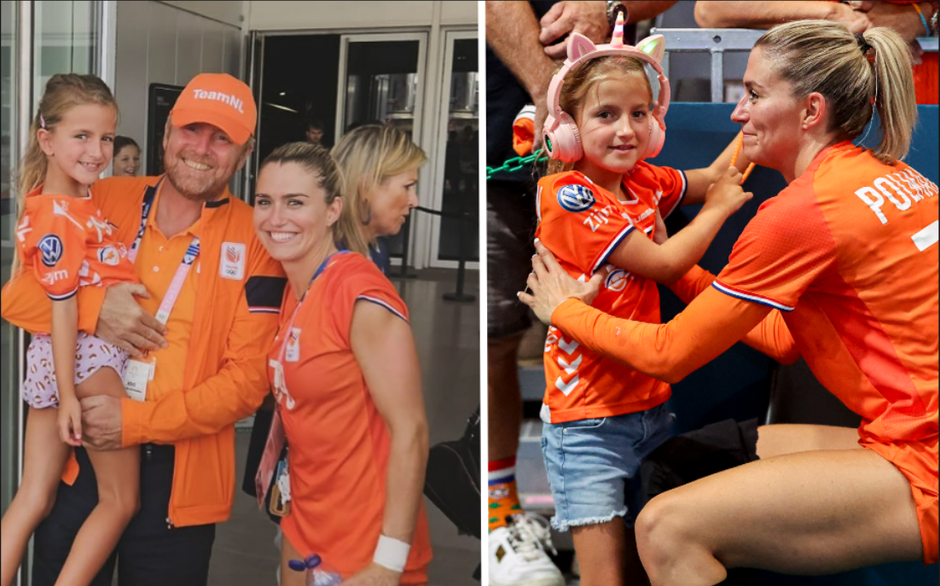 Dochtertje Estavana Polman steelt de show in armen van koning Willem ...